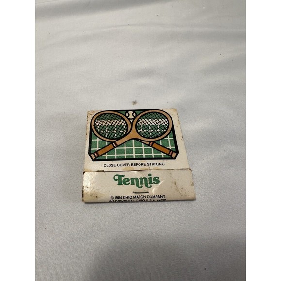 Accents | Matchbook Tennis Racket Ball Green Sports History Series Ohio ...